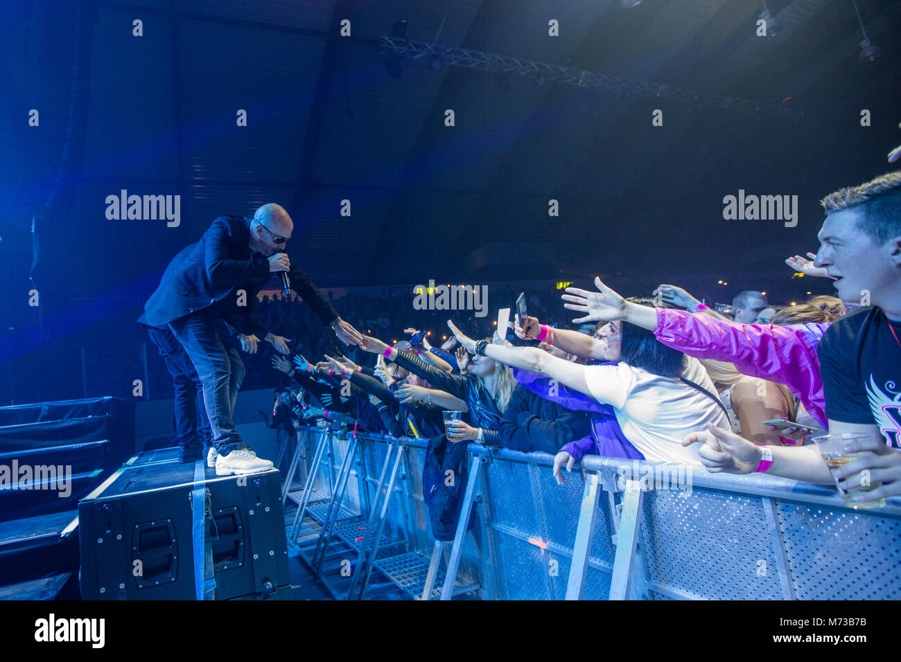 Norway, Bergen - April 29, 2019. The English boy band East 17 performs ...