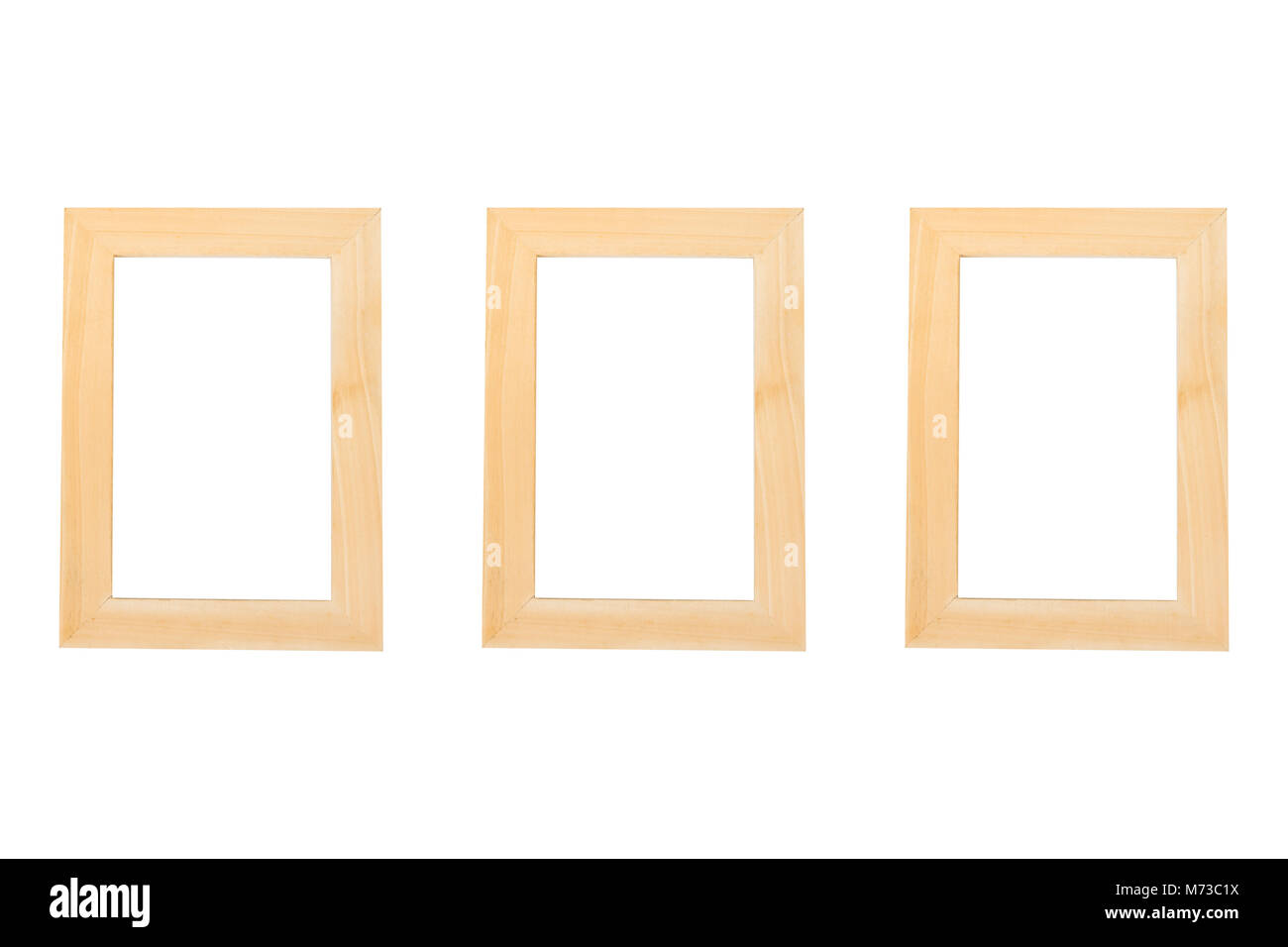 Blank wooden frames on the white background Stock Photo - Alamy