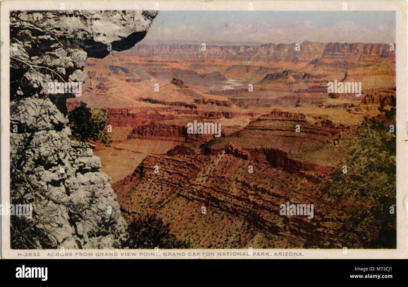 A scenic photograph of the Grand Canyon from Grand View Point ...