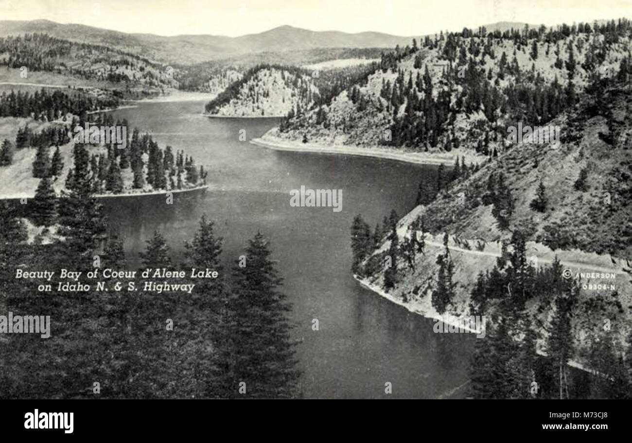 This image highlights Beauty Bay of Coeur d'Alene Lake in Idaho ...