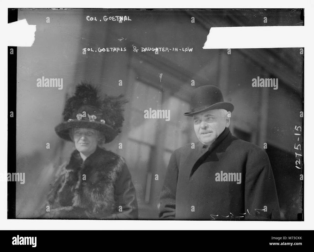 Portrait of Colonel Goethals with his daughter-in-law, capturing their ...