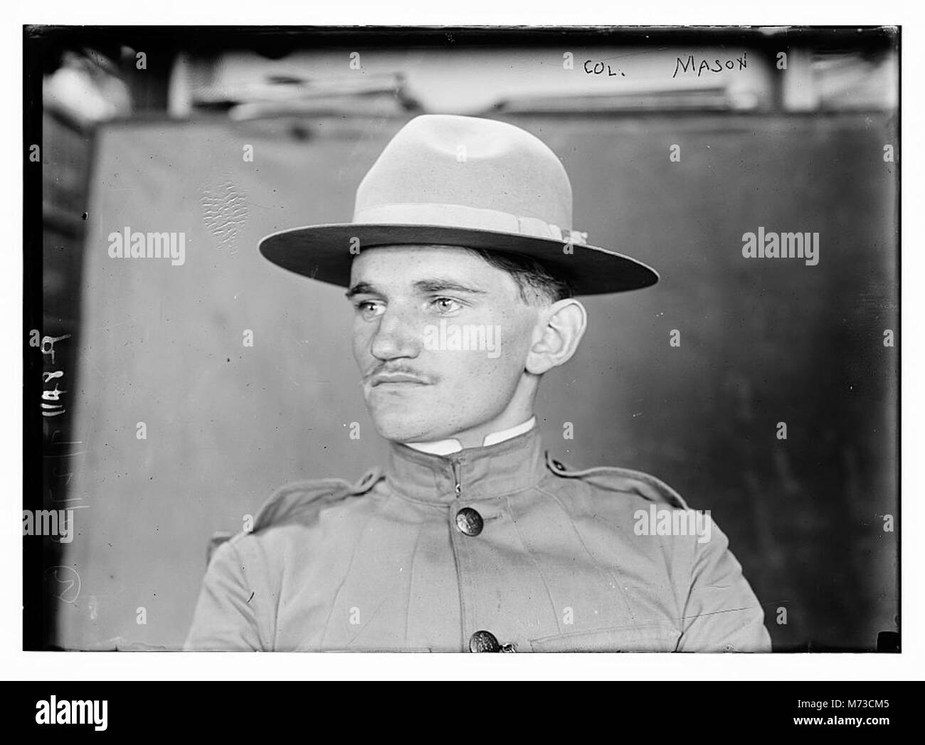 This portrait features Colonel Mason, a military officer, captured in a ...
