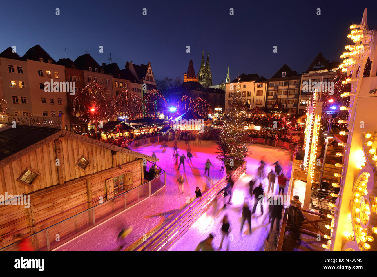 Skating Rink on Alter Markt in Cologne, Germany Stock Photo - Alamy