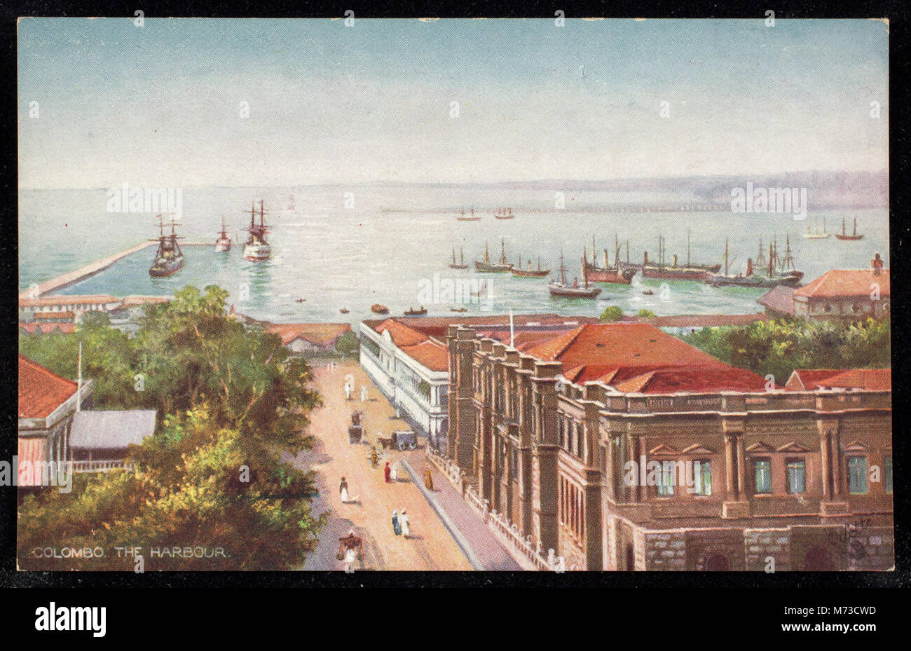 A scenic view of the harbor in Colombo, Sri Lanka, capturing the ...