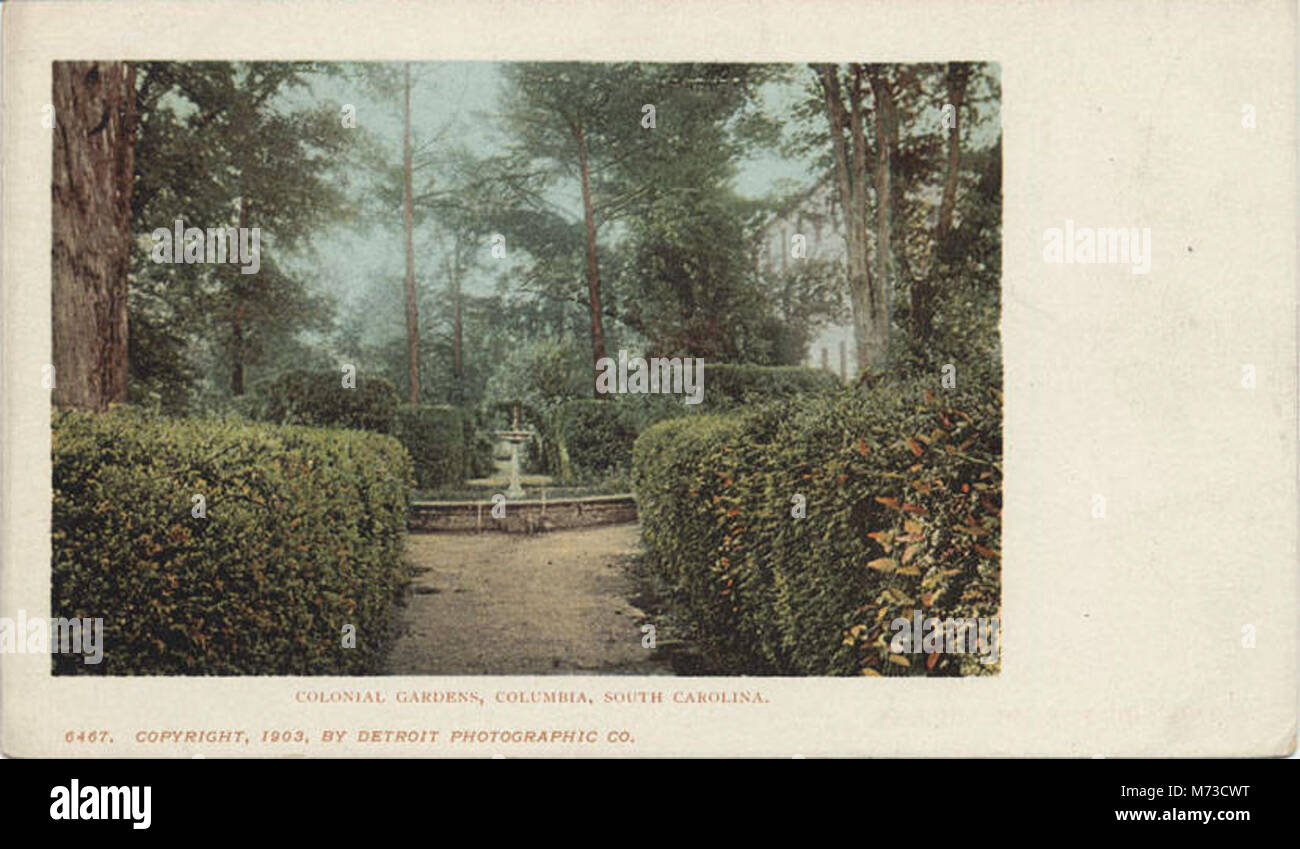 A view of the Colonial Garden in Columbia, South Carolina, showcasing ...