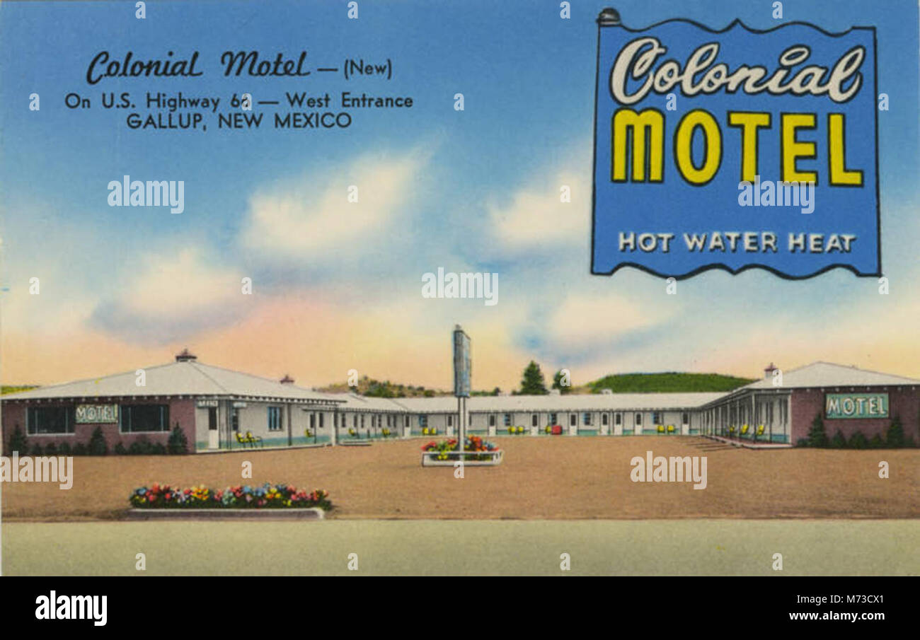 Colonial Motel (NBY 435025 Stock Photo - Alamy