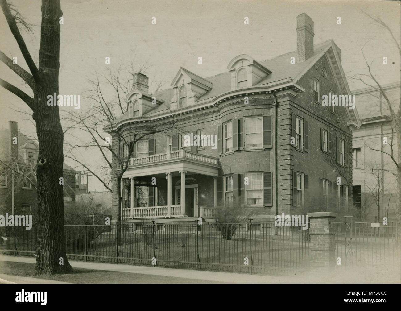 A photograph of a Colonial-style house in Chicago, dating from the ...