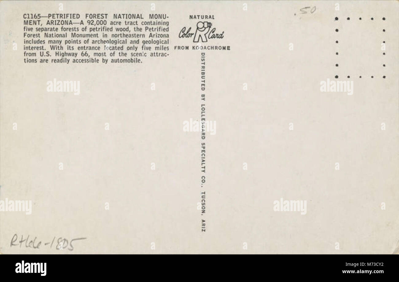 A view of Adamana, Arizona, located near the Petrified Forest National ...