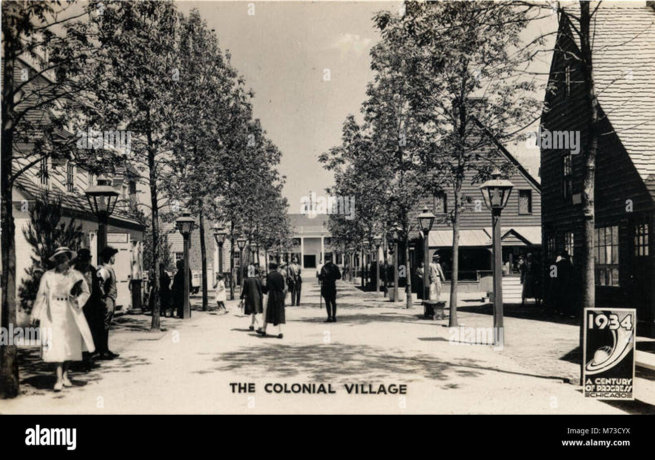 This photograph shows Colonial Village, a historical community designed ...