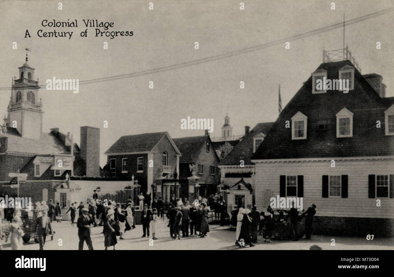 Photograph of Colonial Village, an area likely depicting early American ...