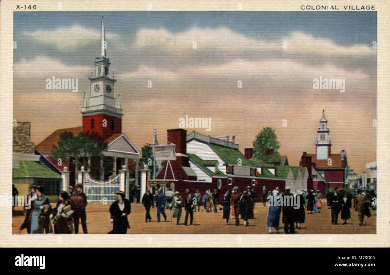 This photograph shows Colonial Village, a historically themed ...