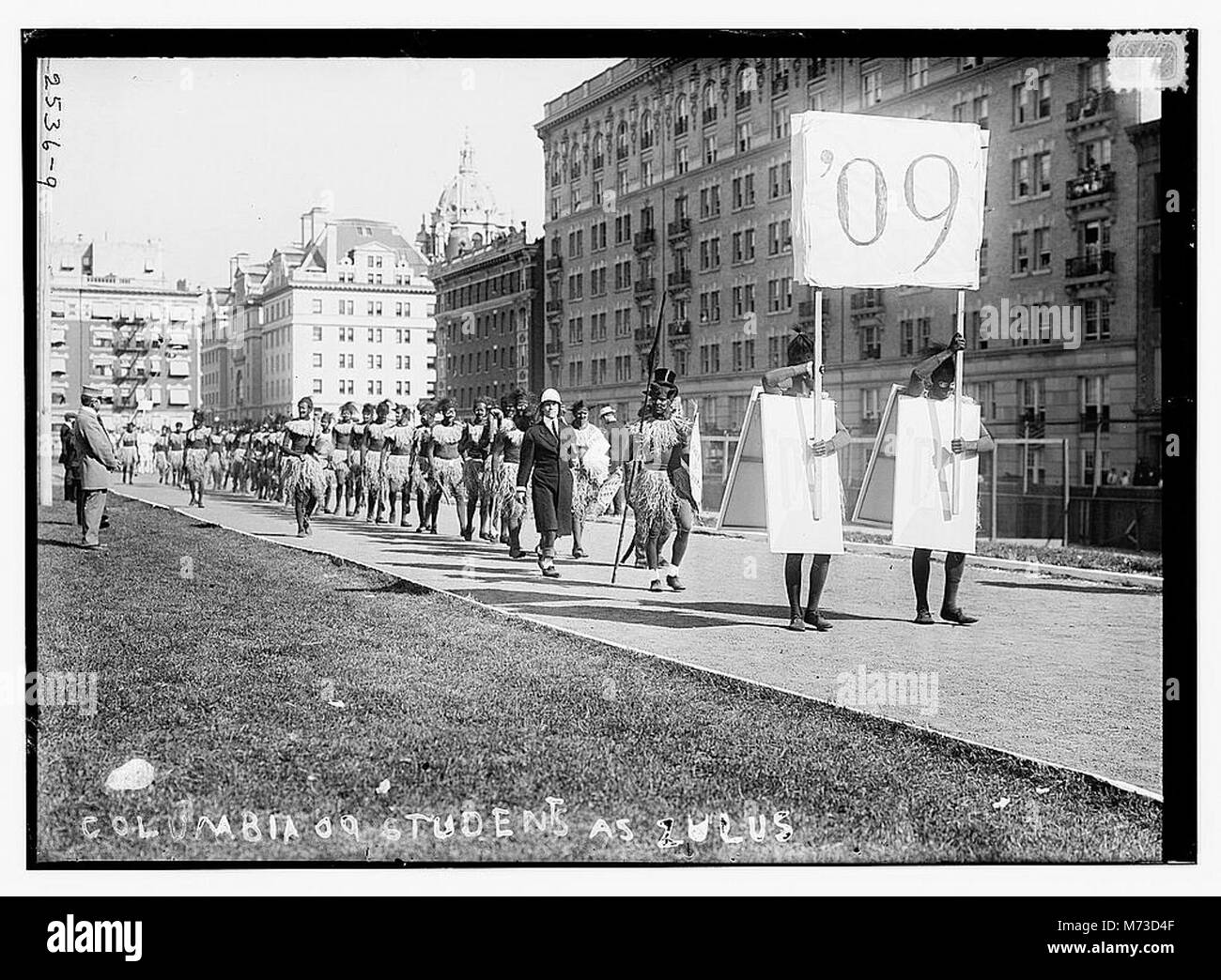 A photograph of Columbia University students from the class of 1909 ...