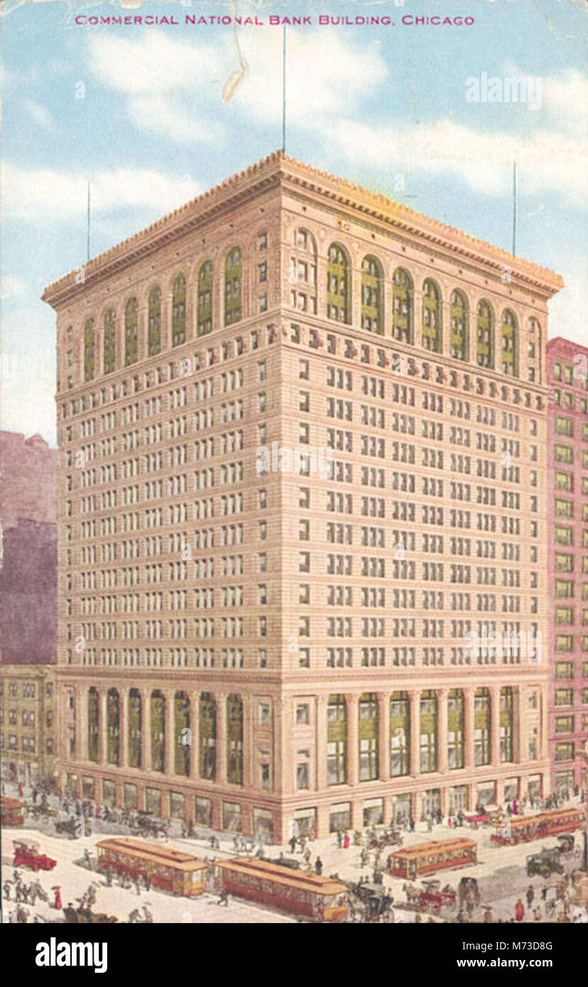The Commercial National Bank Building in Chicago, a notable example of ...