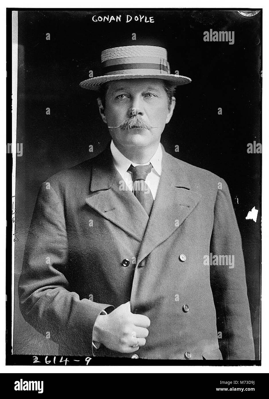 Sir Arthur Conan Doyle, the famous British author and creator of ...