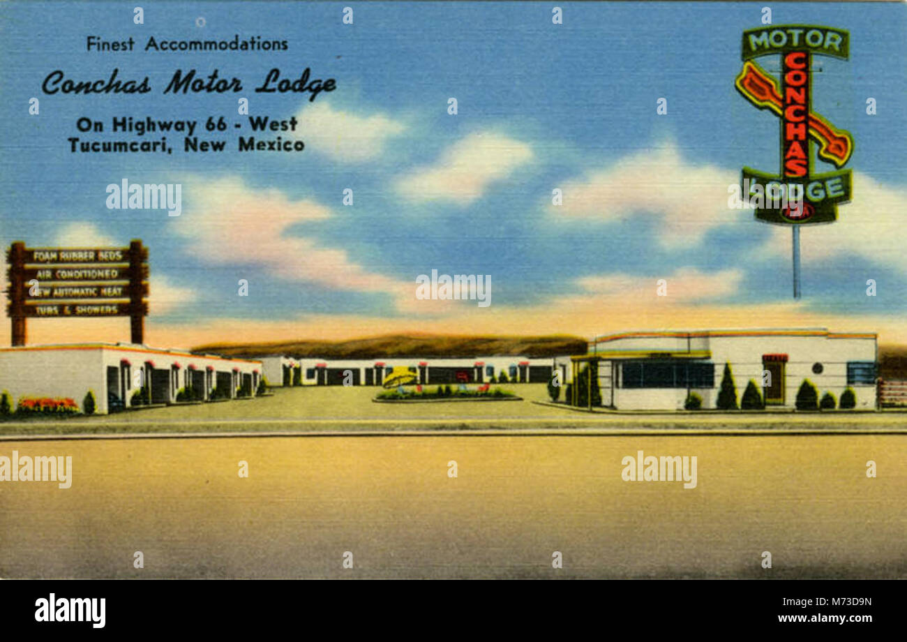 The Conchas Motel, owned by Mr. and Mrs. B.H. Miller, represents a mid ...