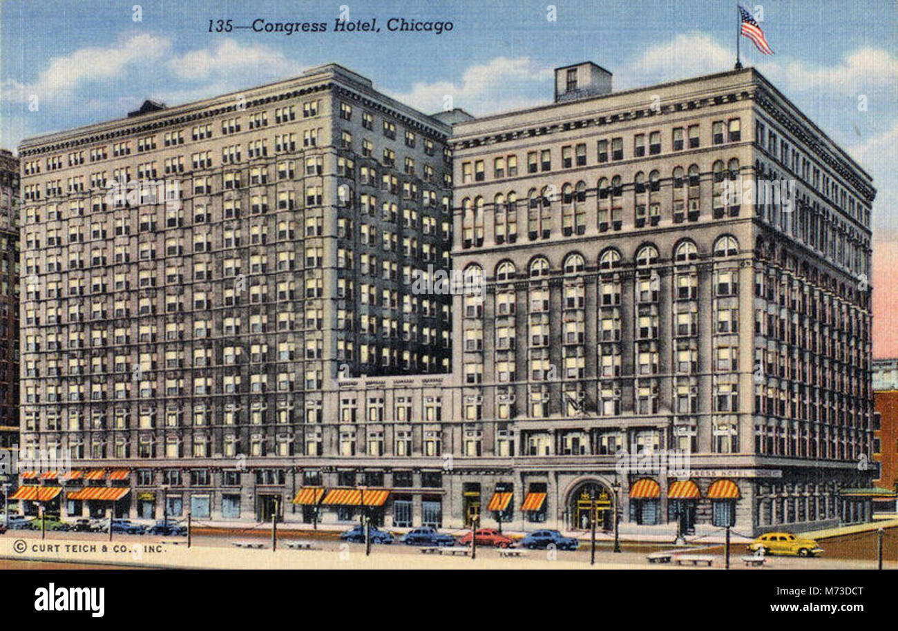 The Congress Hotel, located in Chicago, is an iconic structure known ...