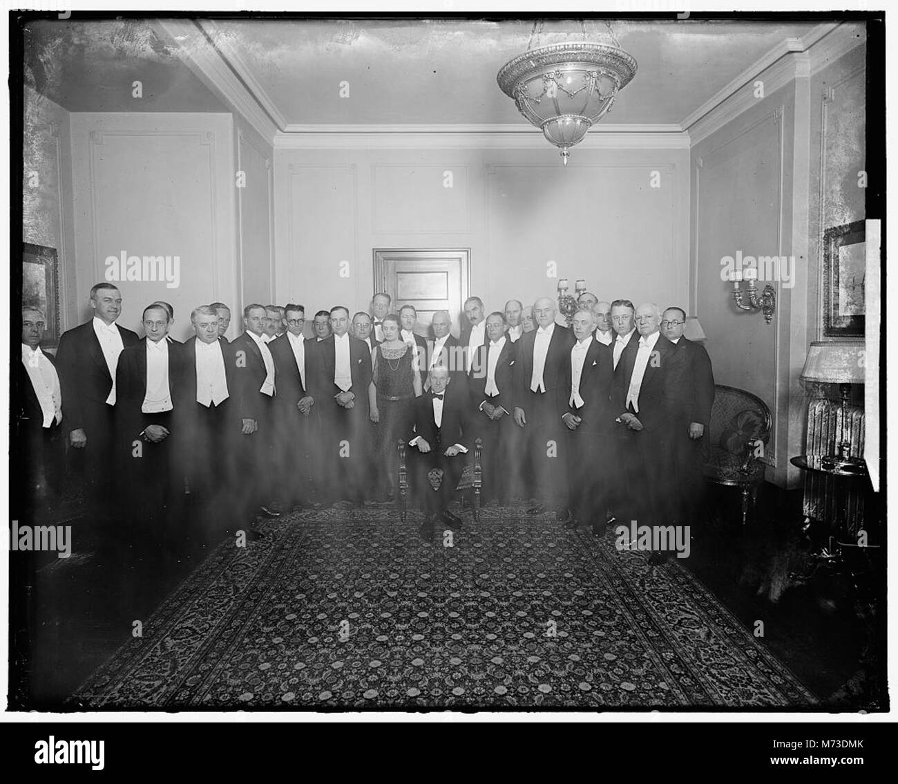 President Calvin Coolidge, seen with his cabinet members. This ...