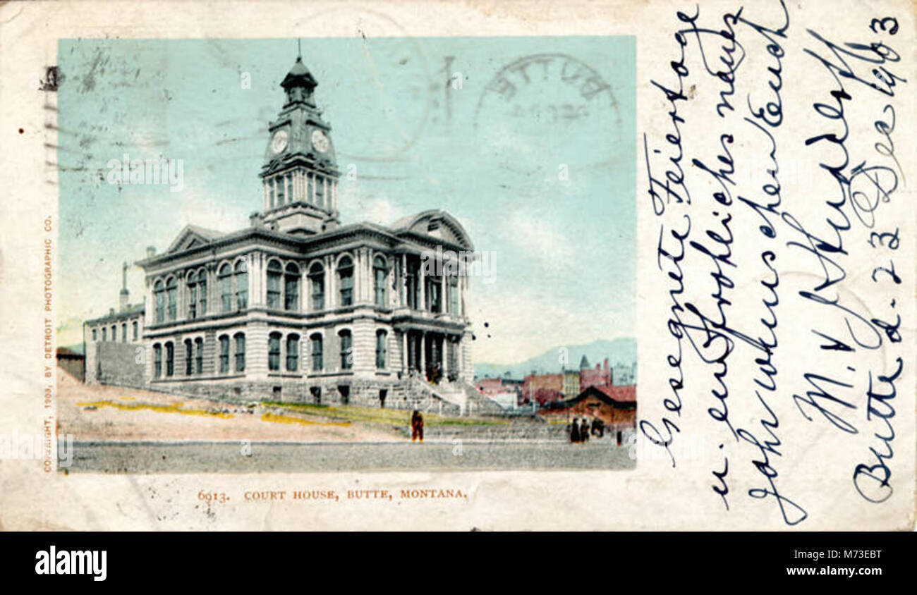 A photograph of the courthouse in Butte, Montana, showcasing the ...