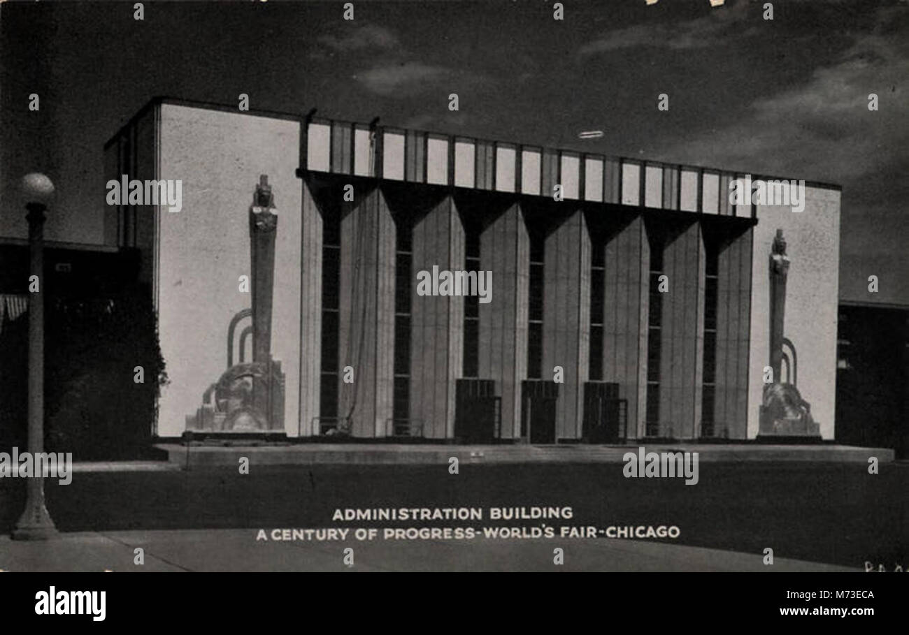 The Administration Building at the Century of Progress World's Fair in ...