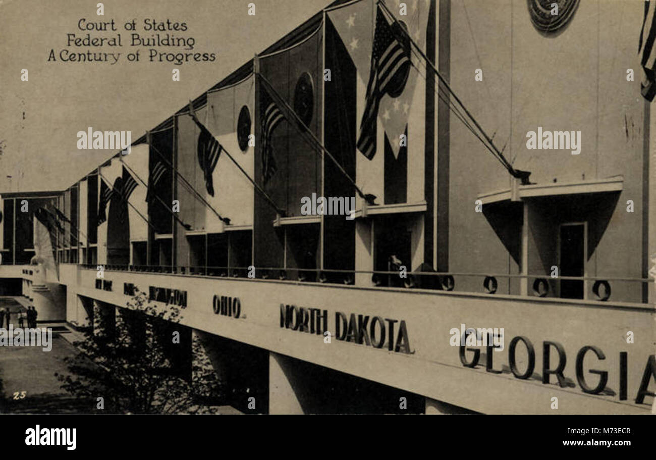 The Court of States in the Federal Building during the 1933 Century of ...