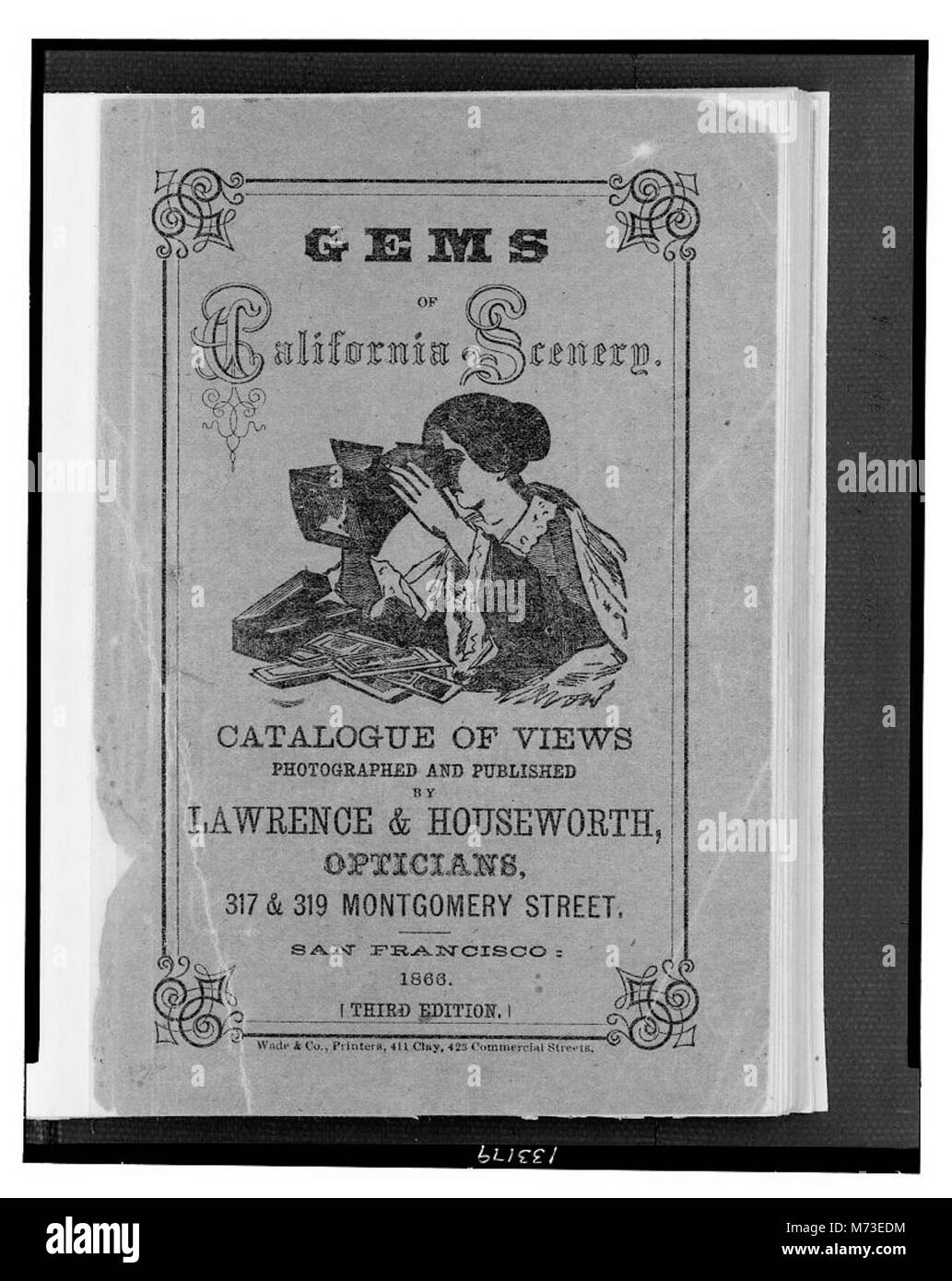 The cover of the 'Gems of California Scenery,' a catalogue featuring ...