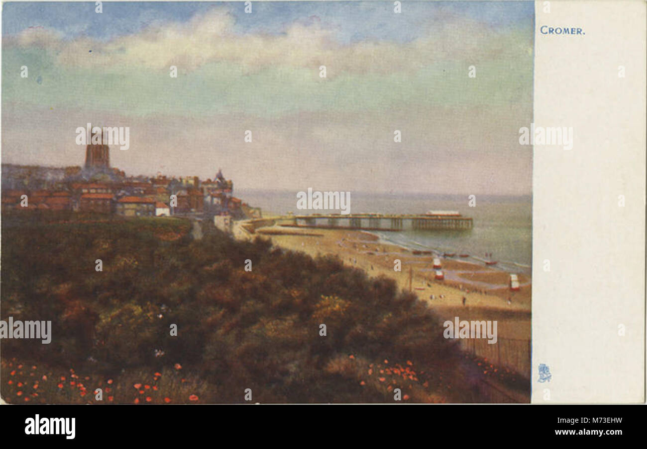A photograph of Cromer, a coastal town in Norfolk, England, known for ...