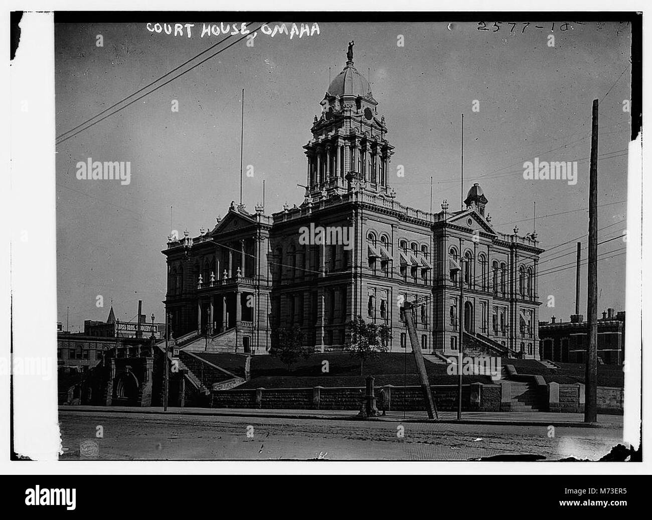 A historical photograph of the courthouse in Omaha, Nebraska ...