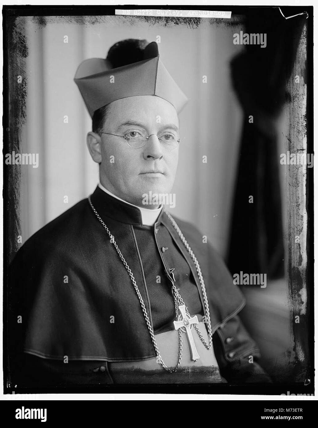 A portrait of Archbishop Curley, a significant Catholic figure in early ...
