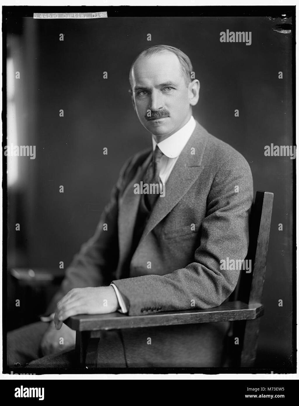 This portrait features Glenn Curtis, an influential figure in early ...