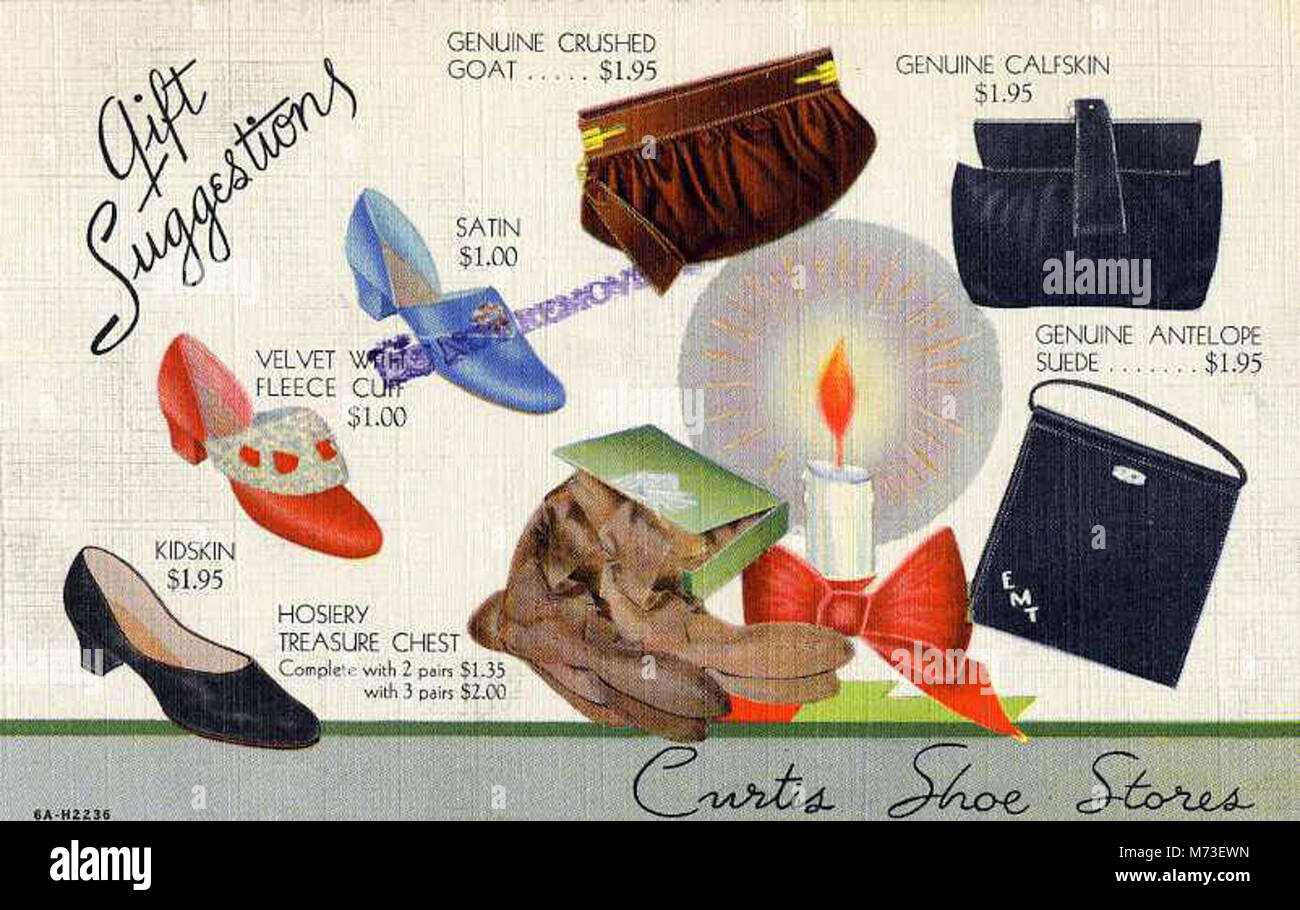 An advertisement for Curtis Shoe Stores, promoting their range of Enna ...