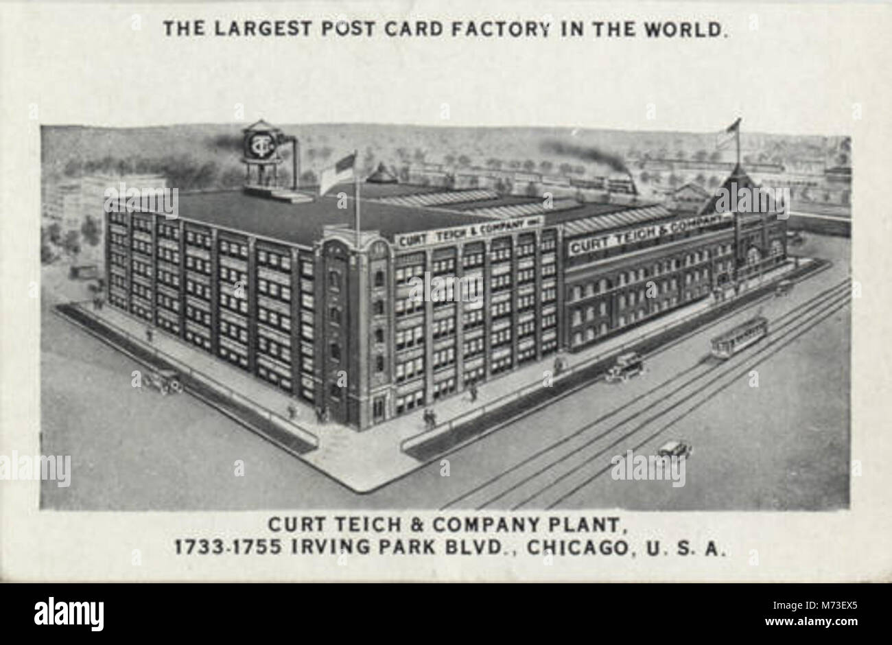 Curt Teich & Company, a prominent manufacturer of postcards, is shown ...