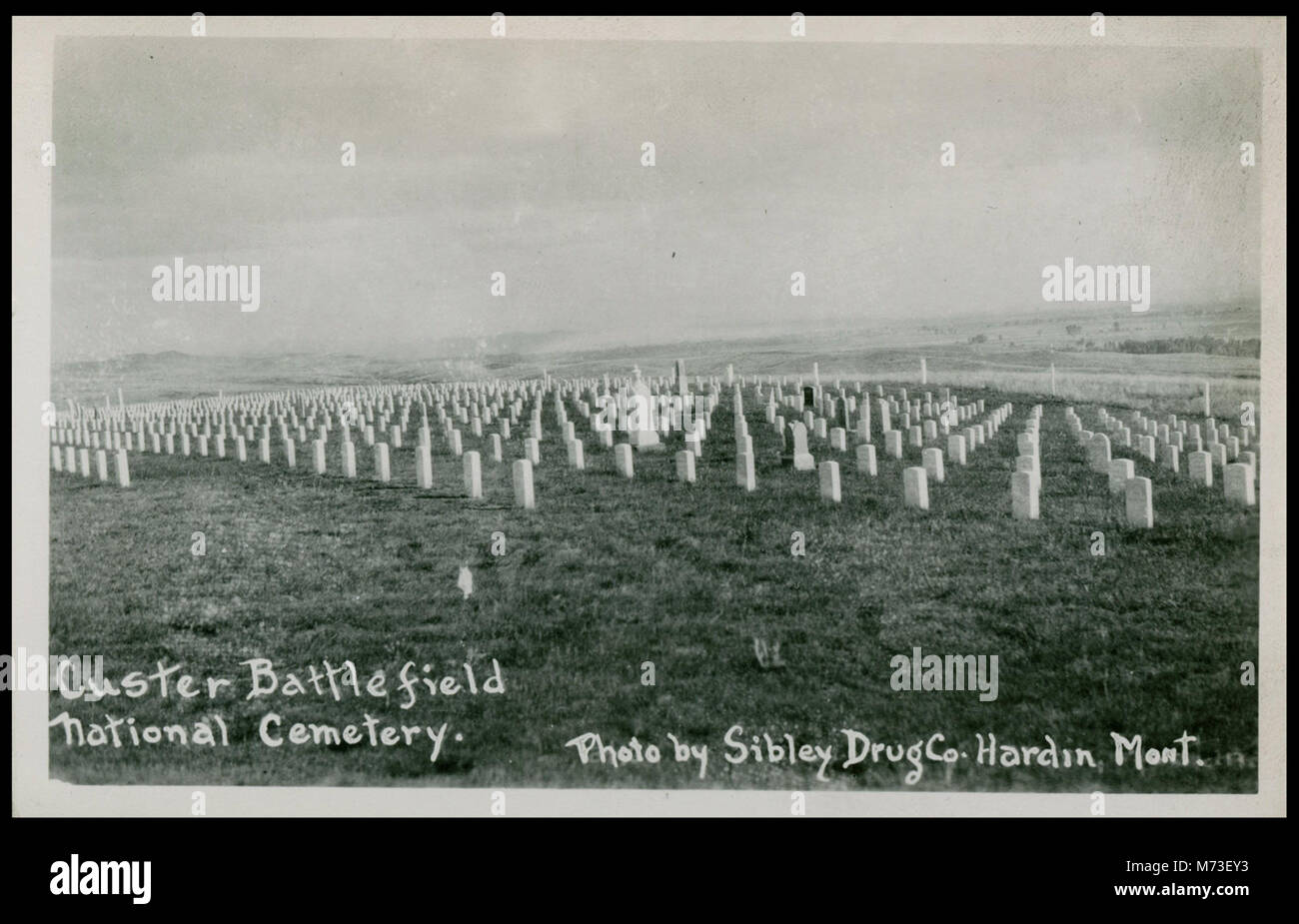 A photograph of the Custer Battlefield National Cemetery, established ...