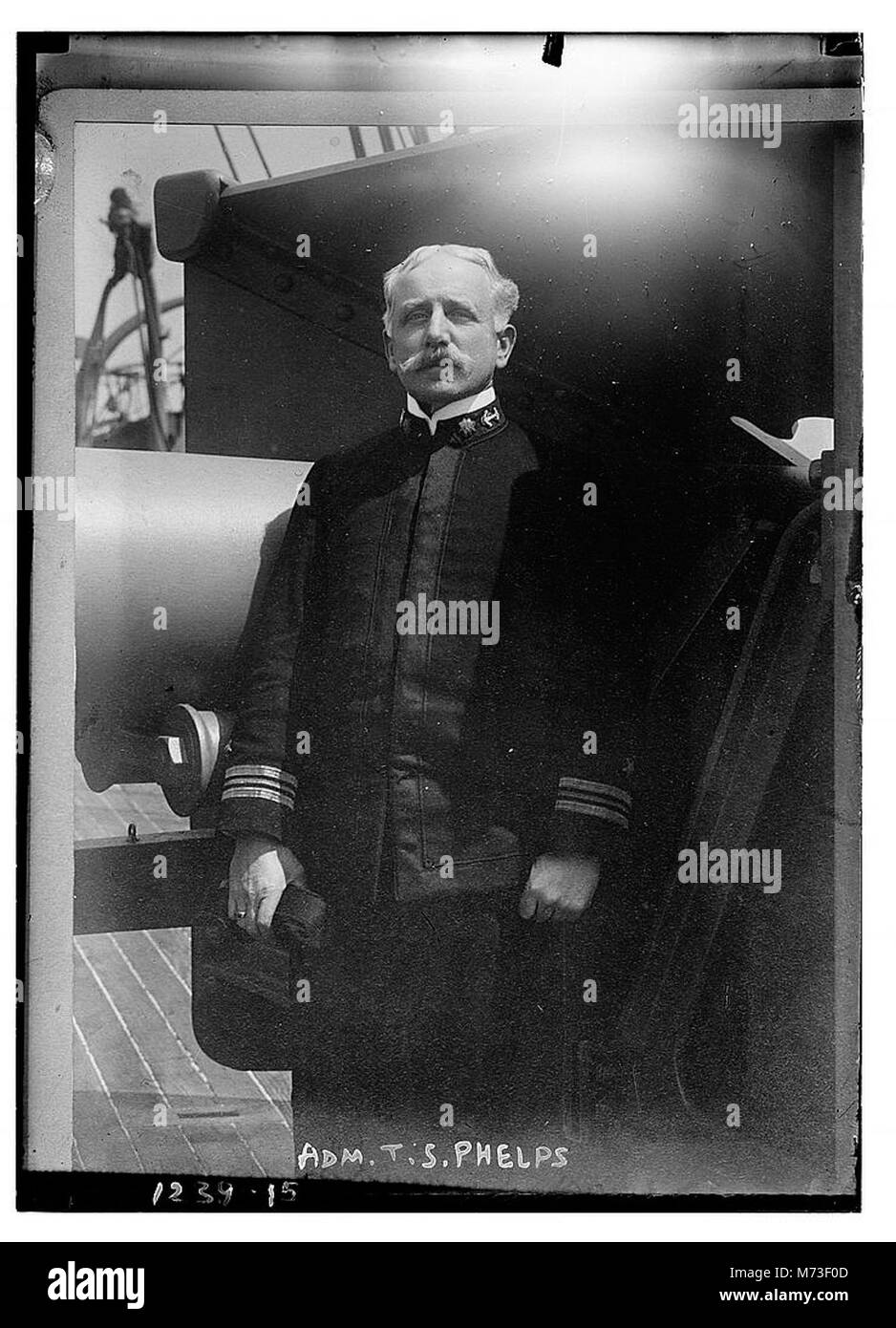 Admiral T.S. Phelps is shown in uniform, a notable figure in the U.S ...