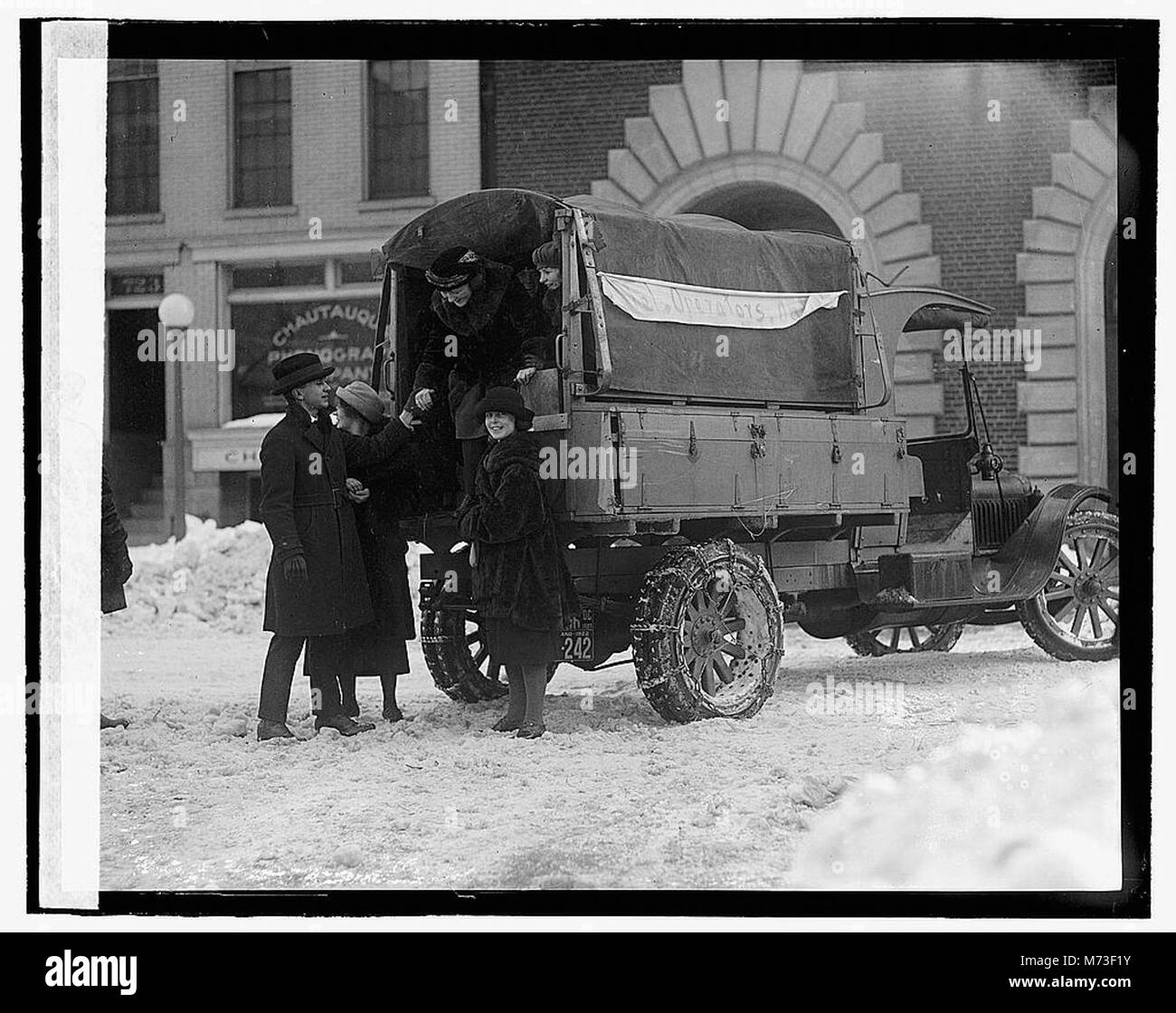 Historical photograph of C & P Telephone Company infrastructure. The ...