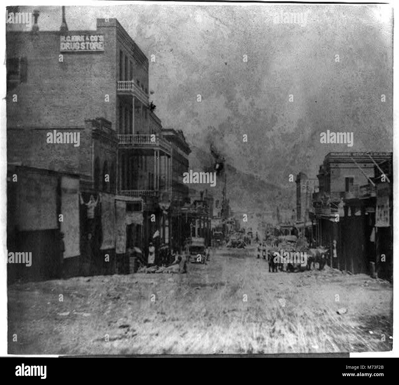 Historic virginia city street scene Black and White Stock Photos ...
