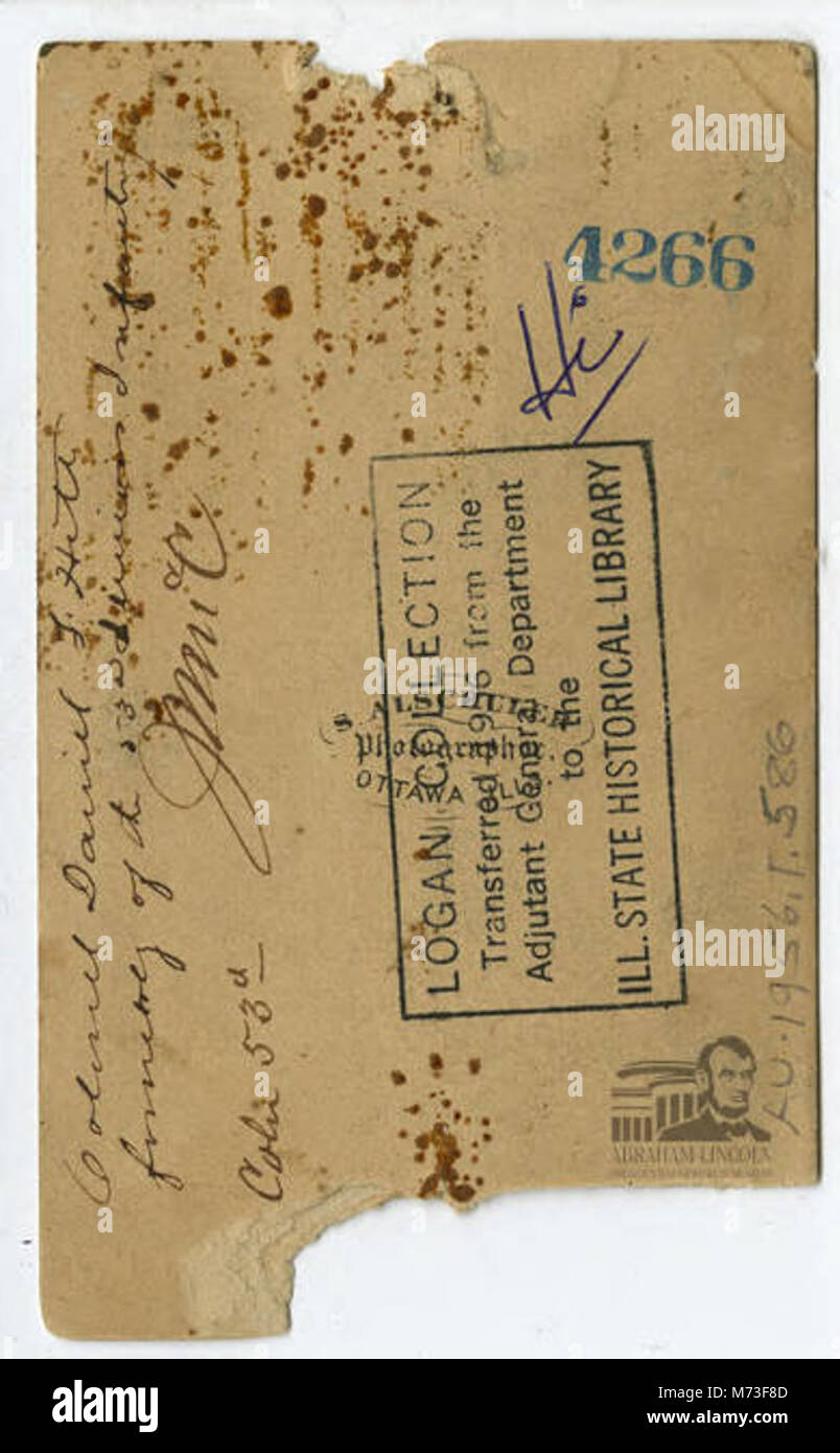 A portrait of Daniel F. Hitt, a historical figure, capturing his role ...