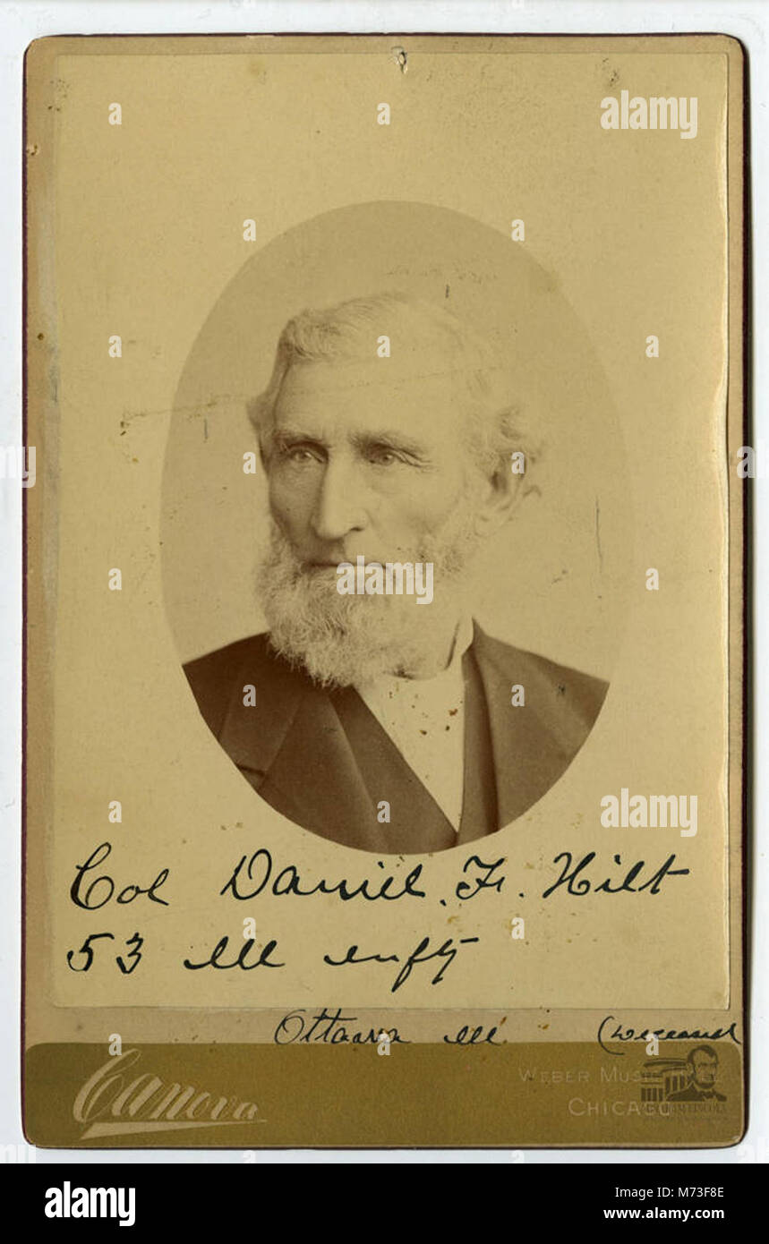 Portrait of Daniel F. Hitt, a figure in American history, known for his ...