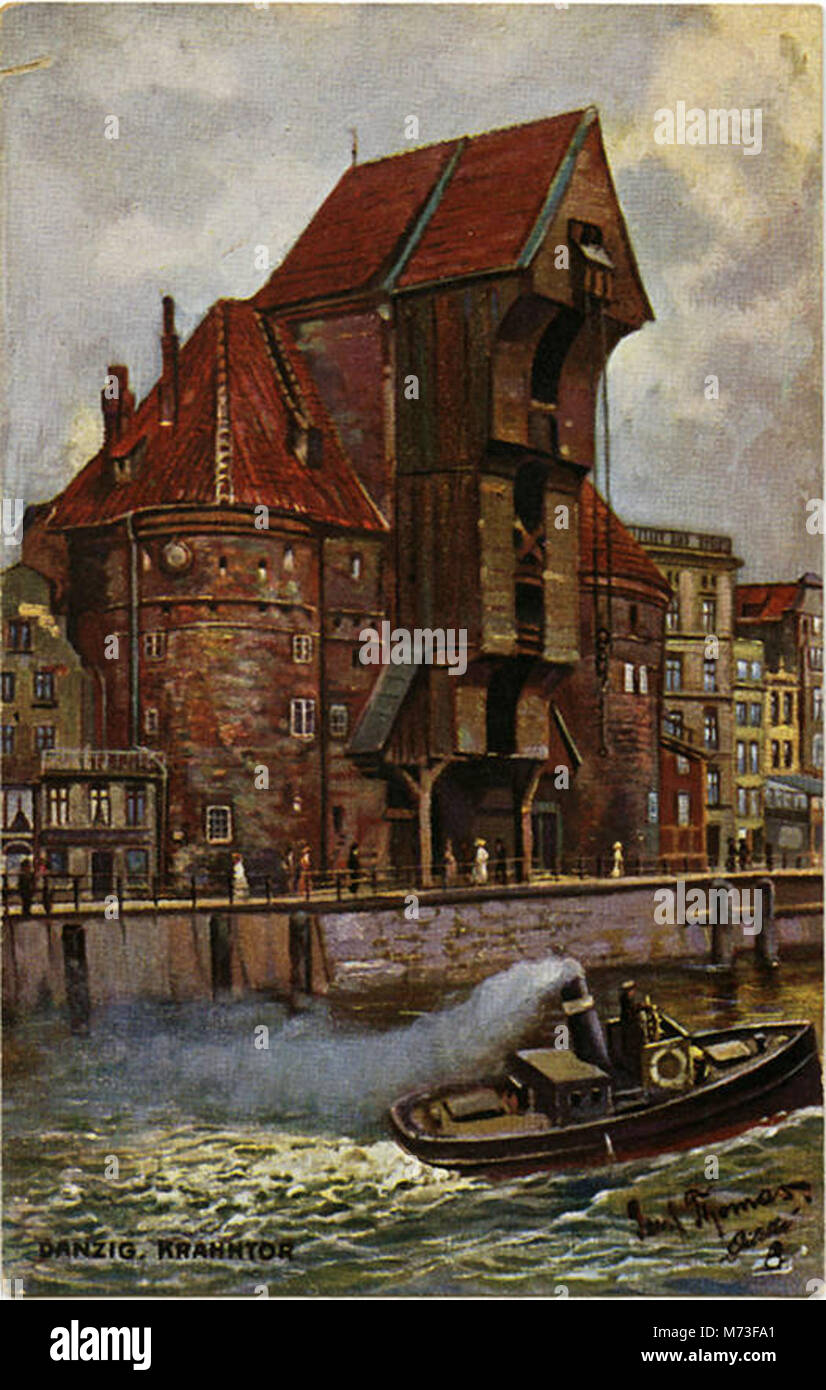 Image of Krahntor, an old city gate in Gdansk (formerly Danzig), part ...