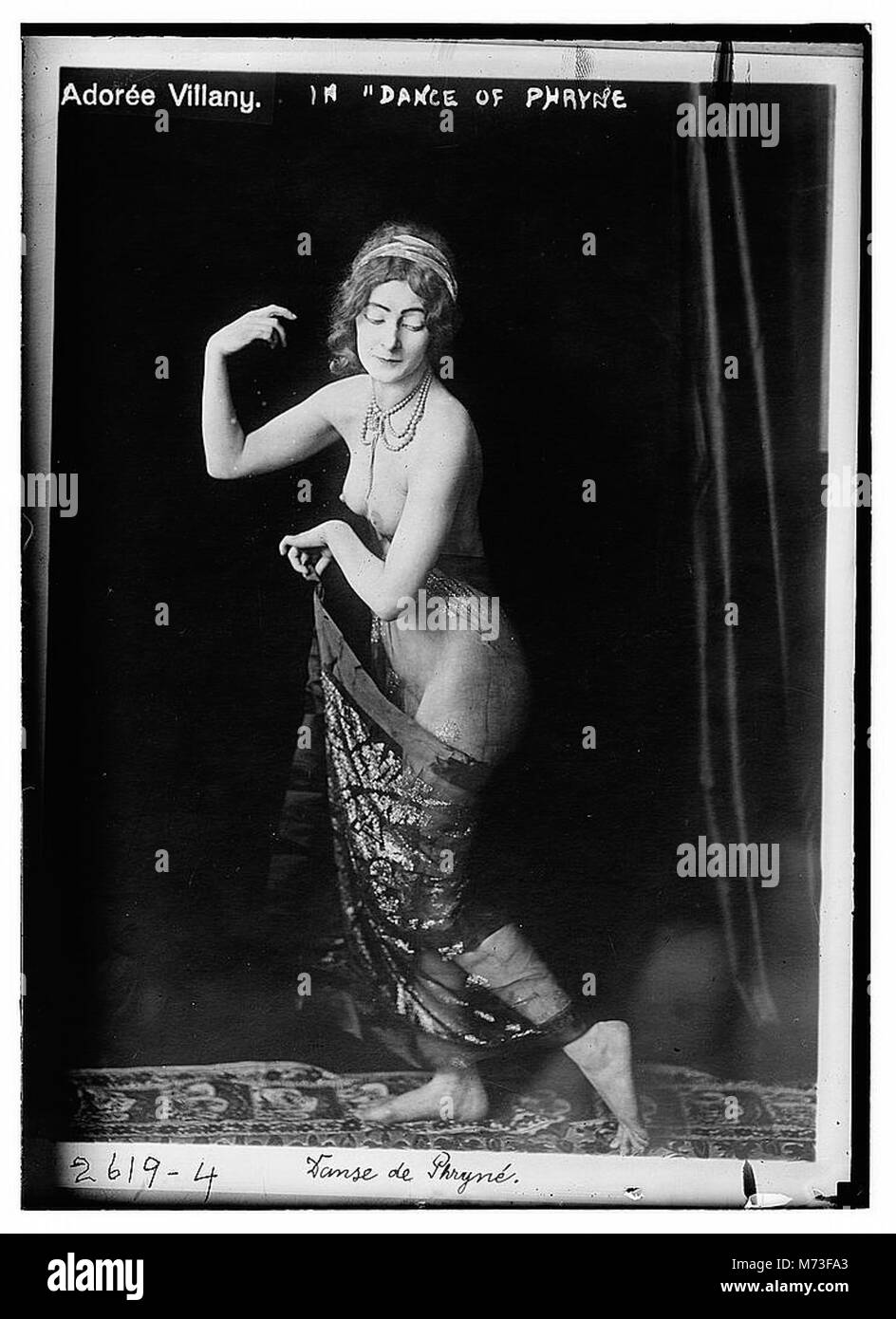 This image portrays Adoree Villany performing in the dance of Phryne, a ...