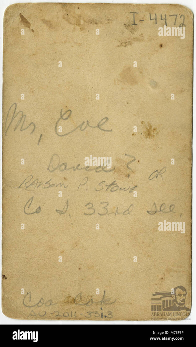 A portrait of David Coe, likely a historical figure, showing his role ...