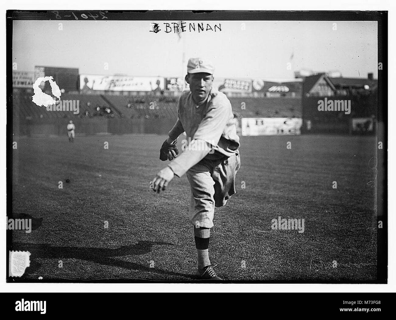 This image features Ad Brennan, a baseball player from the National ...