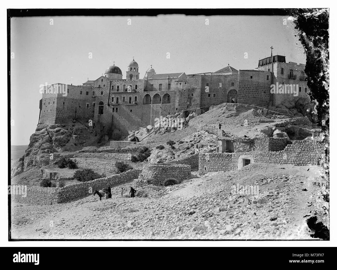 This photograph shows the Deir Seidnaya Monastery, an important ...