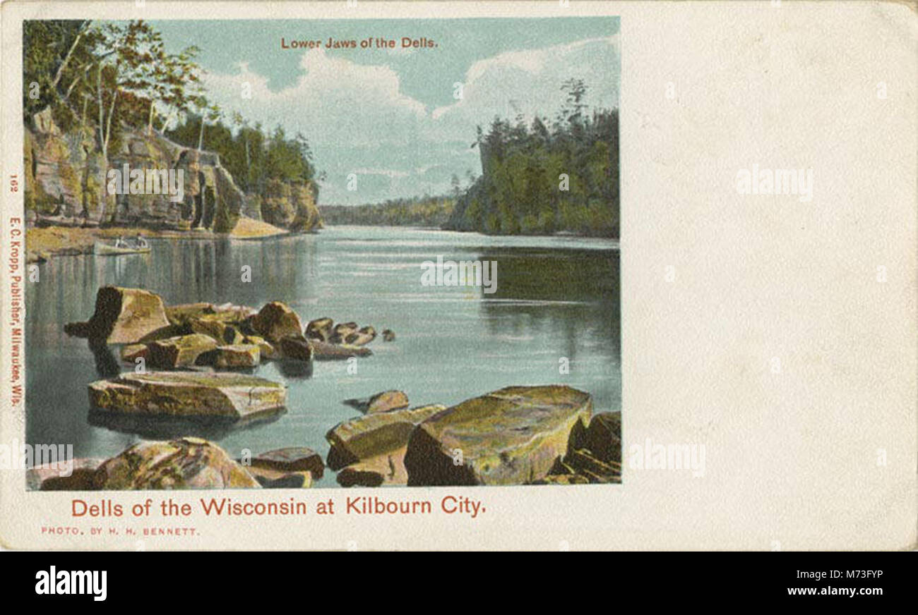 The Dells of the Wisconsin River near Kilbourn City are a scenic area ...