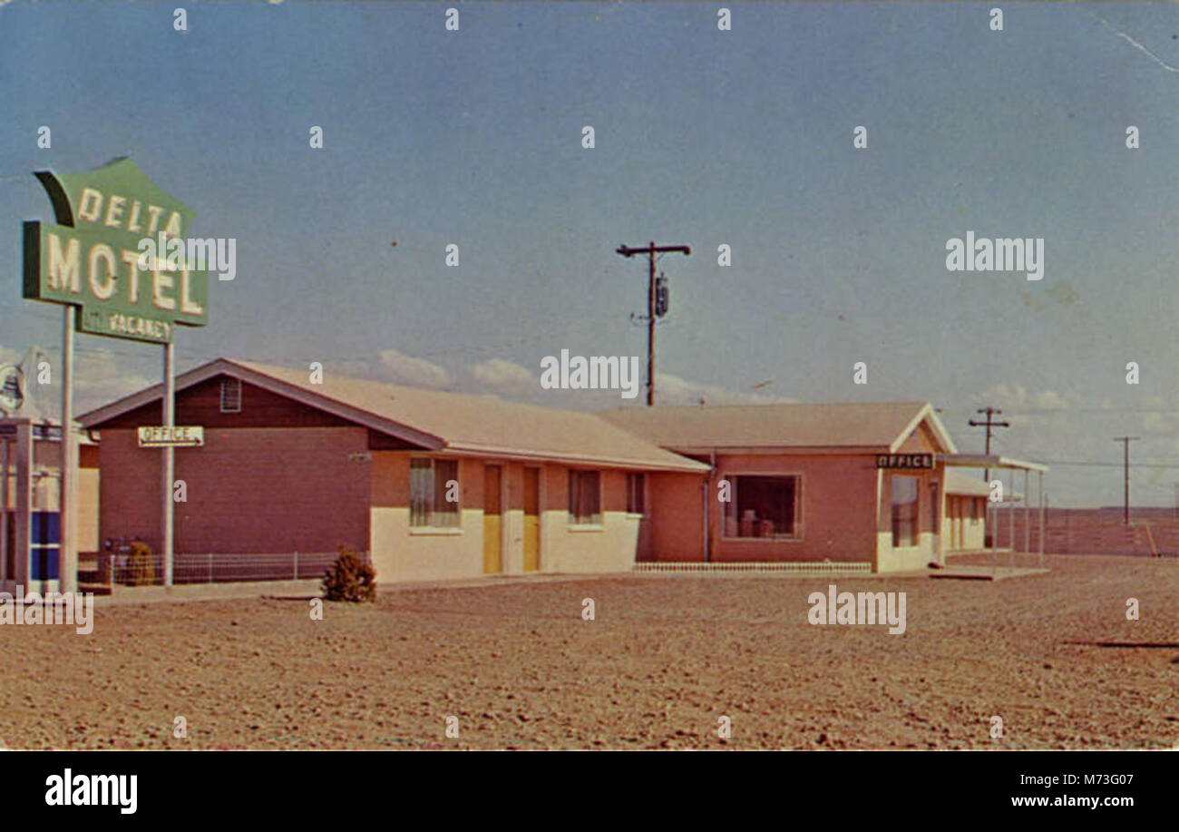 A photograph of the Delta Motel, owned by John and Emma Gremel ...