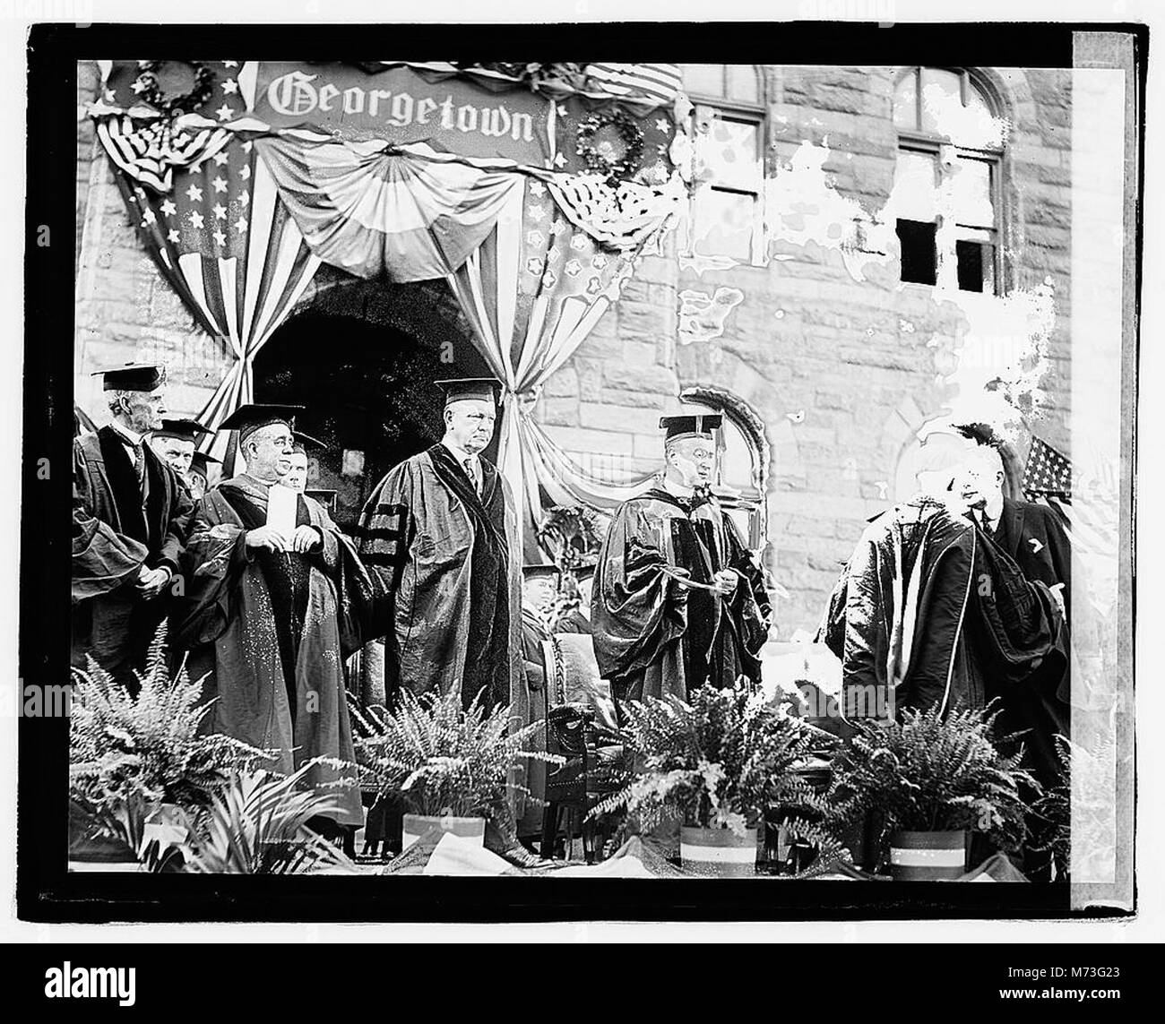 A photograph of Denby at the Georgetown College graduation ceremony ...