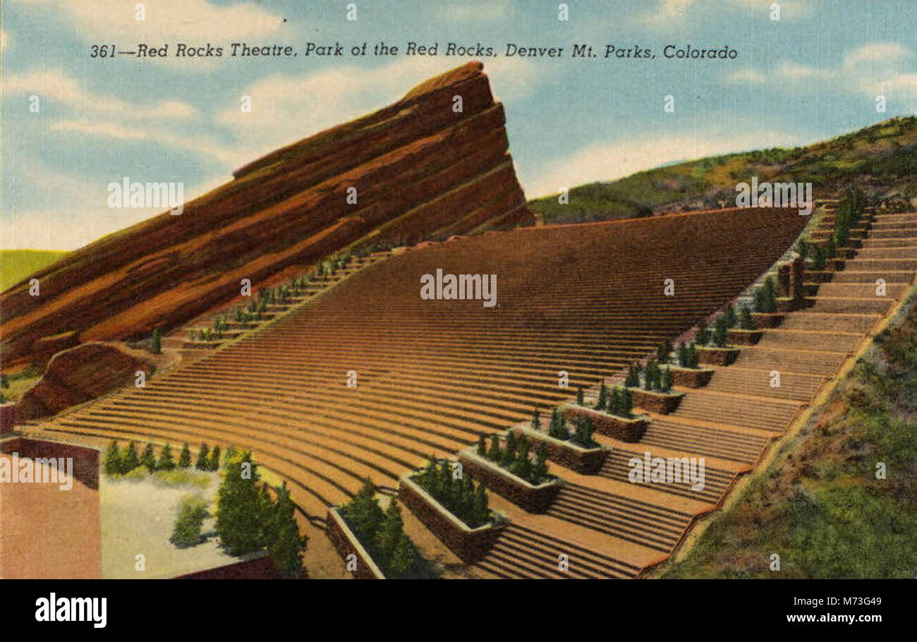 Denver CO - Red Rocks Theatre, Park of the Red Rocks (NBY 430058 Stock ...