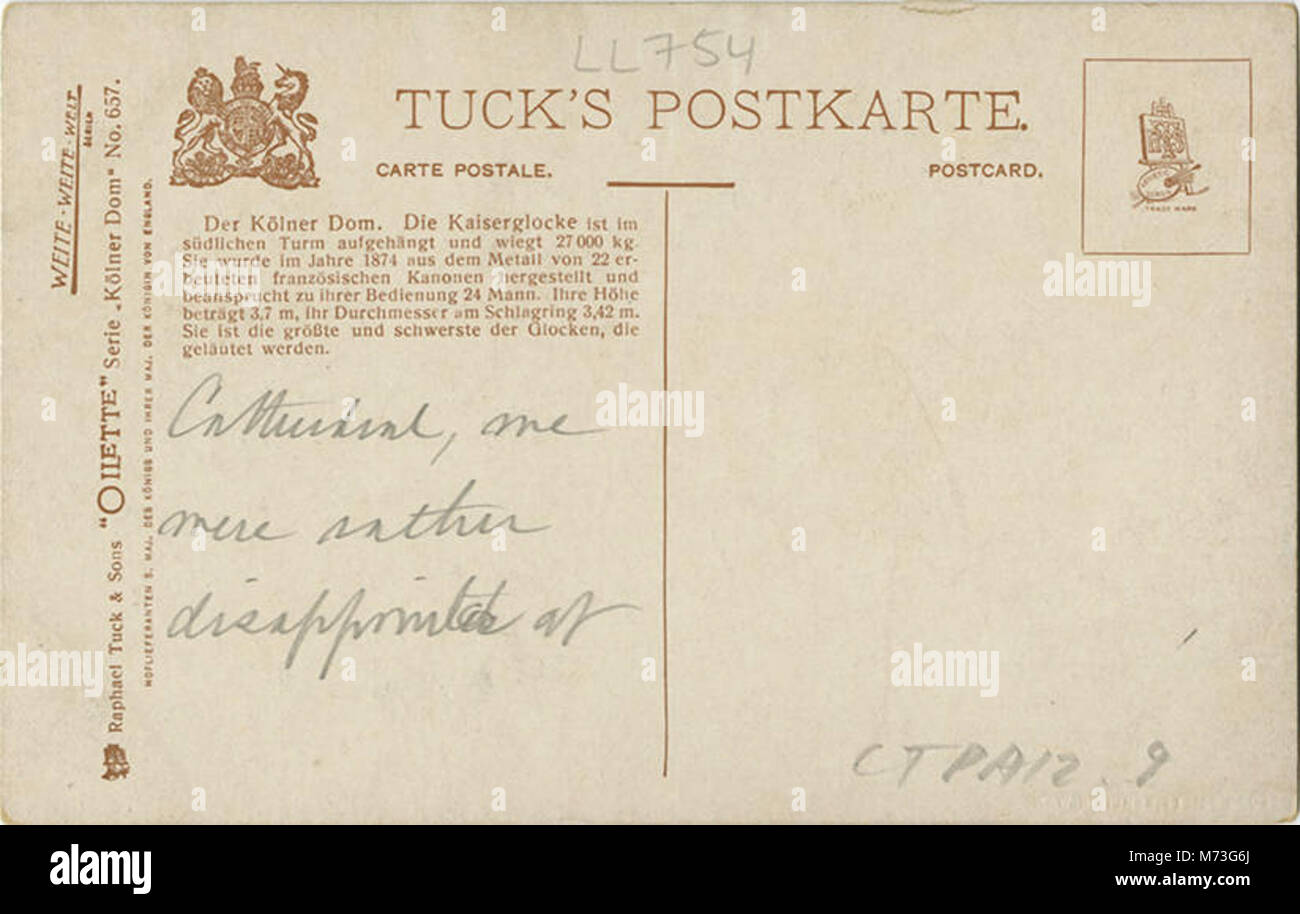 A photograph of the Cologne Cathedral (Kölner Dom) featuring the Kaiser ...