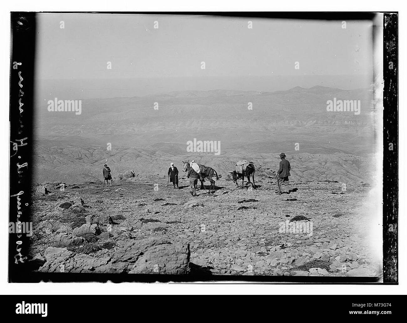 A photograph depicting the descent from Mt. Hermon, capturing the ...