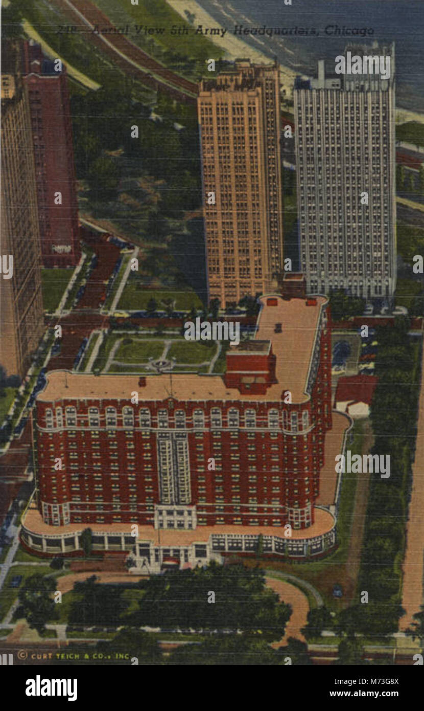 Aerial View, 5Th Army Headquarters, Chicago (NBY 416838 Stock Photo - Alamy
