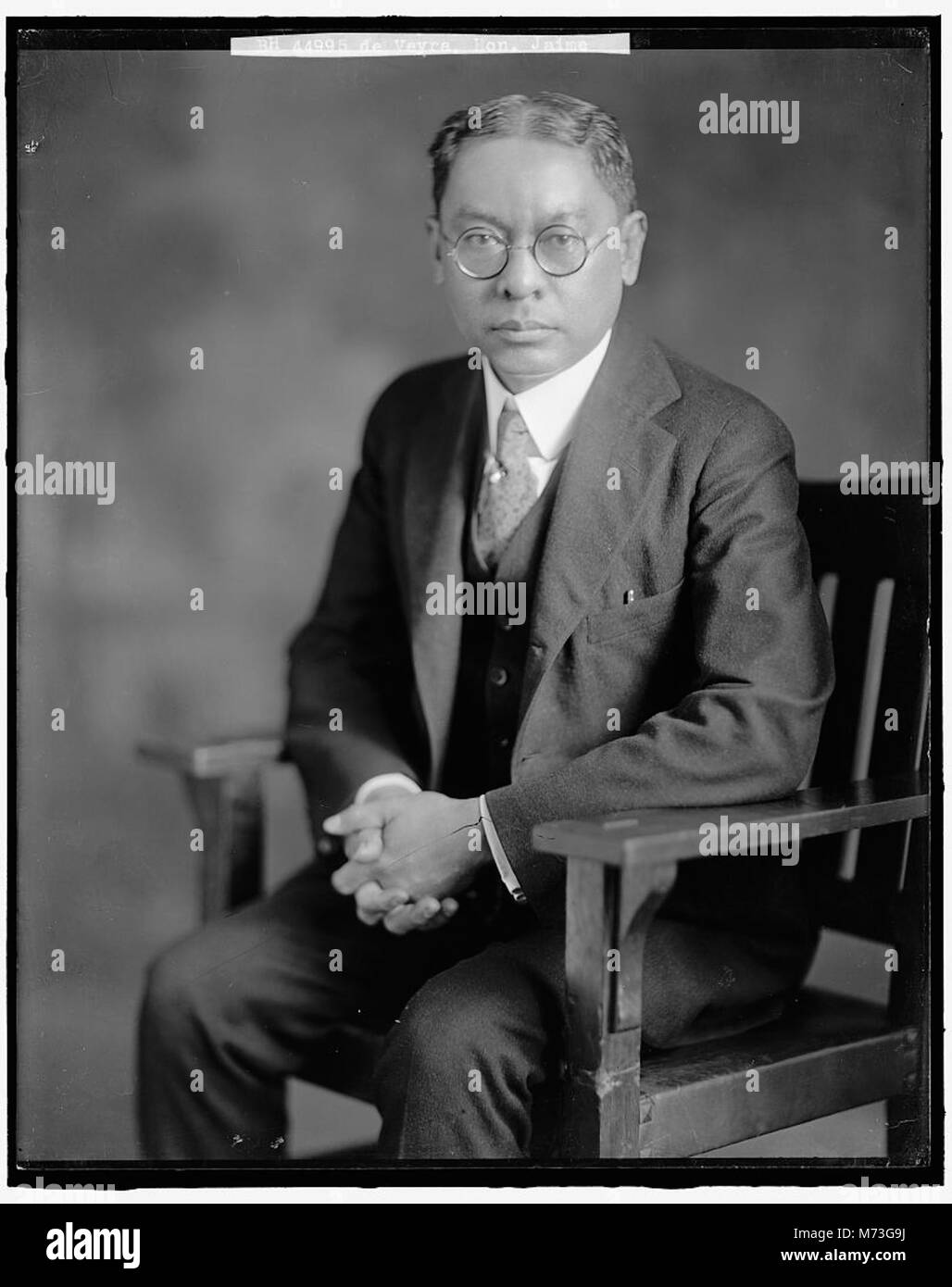 A historical document or photograph featuring Jaime Deveyra, identified ...